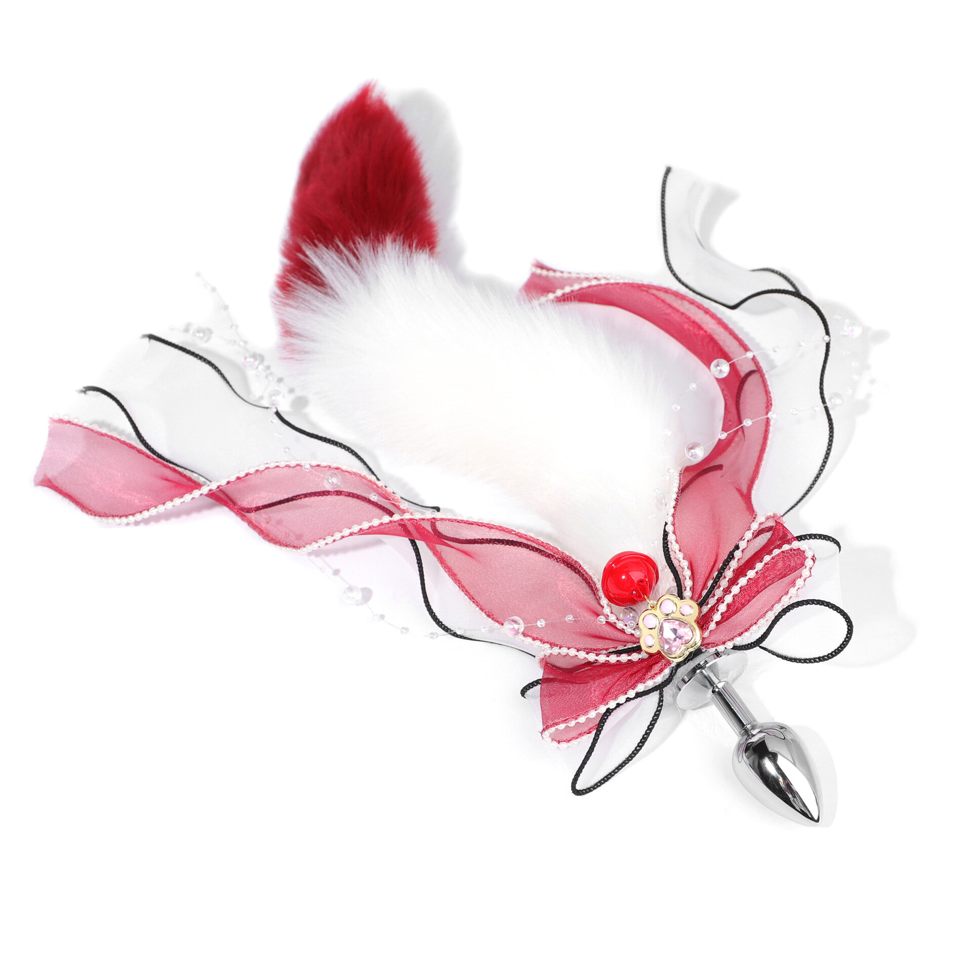 Анальная пробка с бантиком колокольчик хвост анальная пробка анальная хризантема пробка анальный sm кисточка лисий хвост анальная пробка косплей альтернативный реквизит