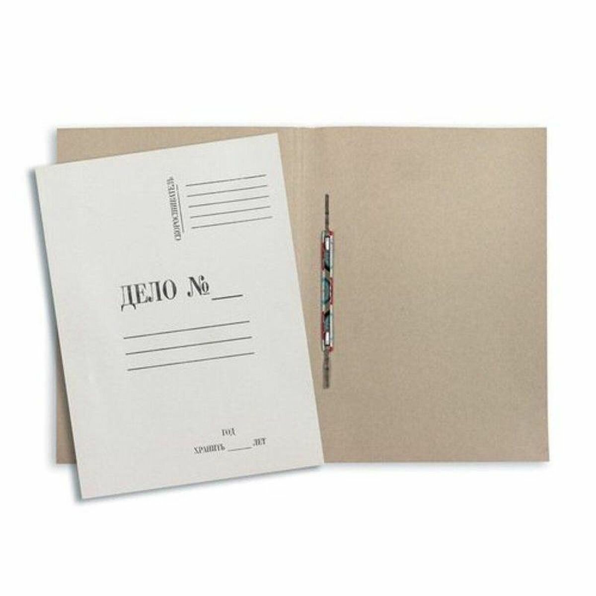 Папка-скоросшиватель "Дело №" (А4, до 200л, 220 г/кв. м, картон немелованный) белая, 20шт, 13 уп.