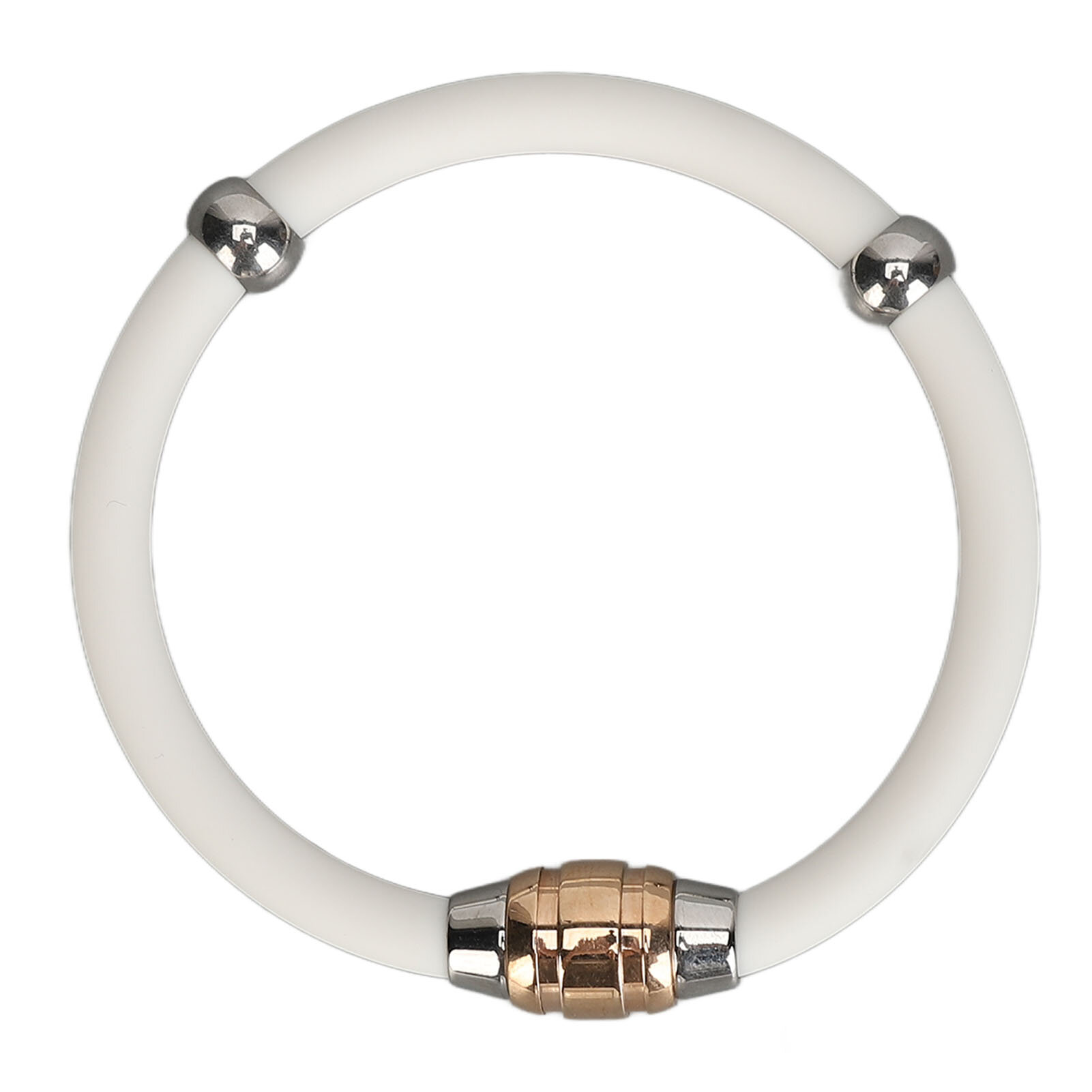 Antistatic Bracelet Negative Ion Wristband Silicone Energy Balance for Outdoor Sports Fitness White 18cm / 7.1in