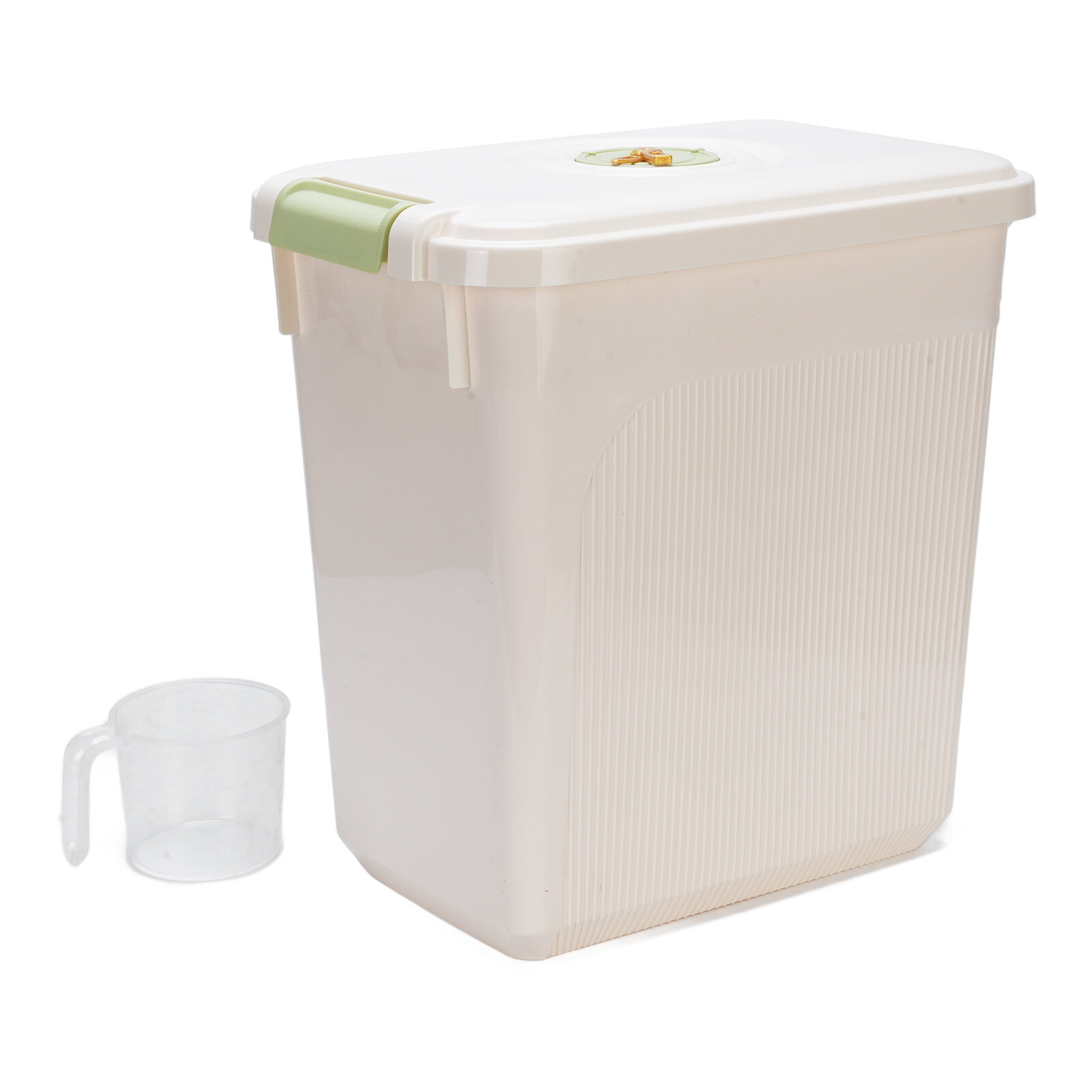 Контейнер для хранения риса, влагонепроницаемый, герметичный, утолщенный, из полипропилена, с крышкой для муки, злаков, чистый цвет, 30 кг / 66,1 фунта