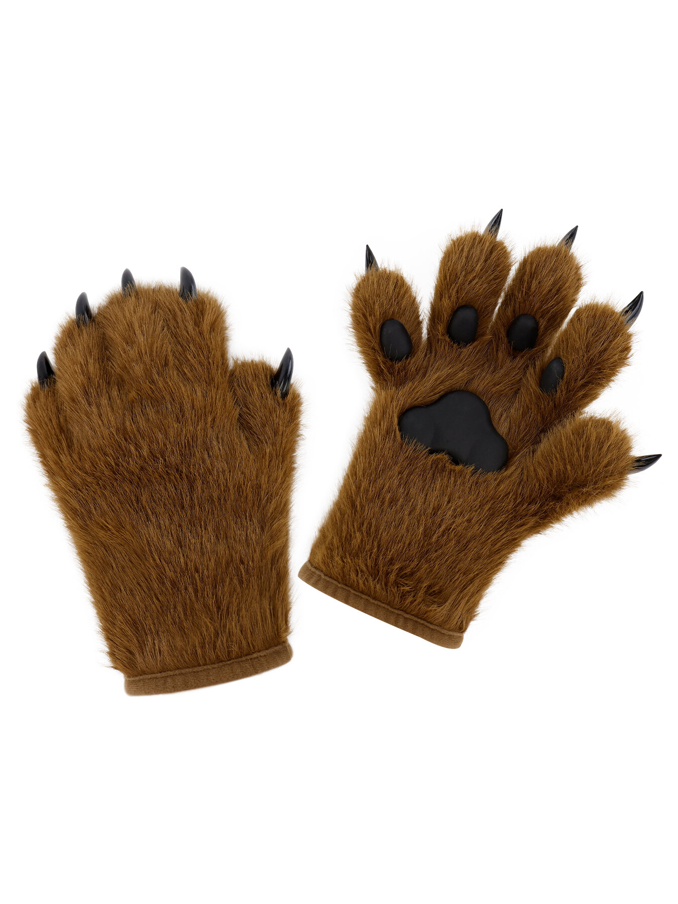 Перчатки с лапами животных / Мягкие перчатки лапки кошки / Лапы зверя с когтями квадробика, фурсьют