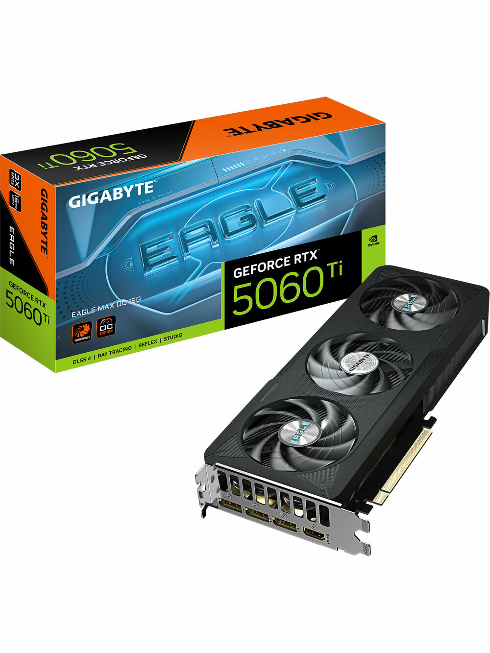 Видеокарта GIGABYTE GeForce RTX 5060 Ti Eagle Max OC 16G (GV-N506TEAGLEMAX OC-16GD)