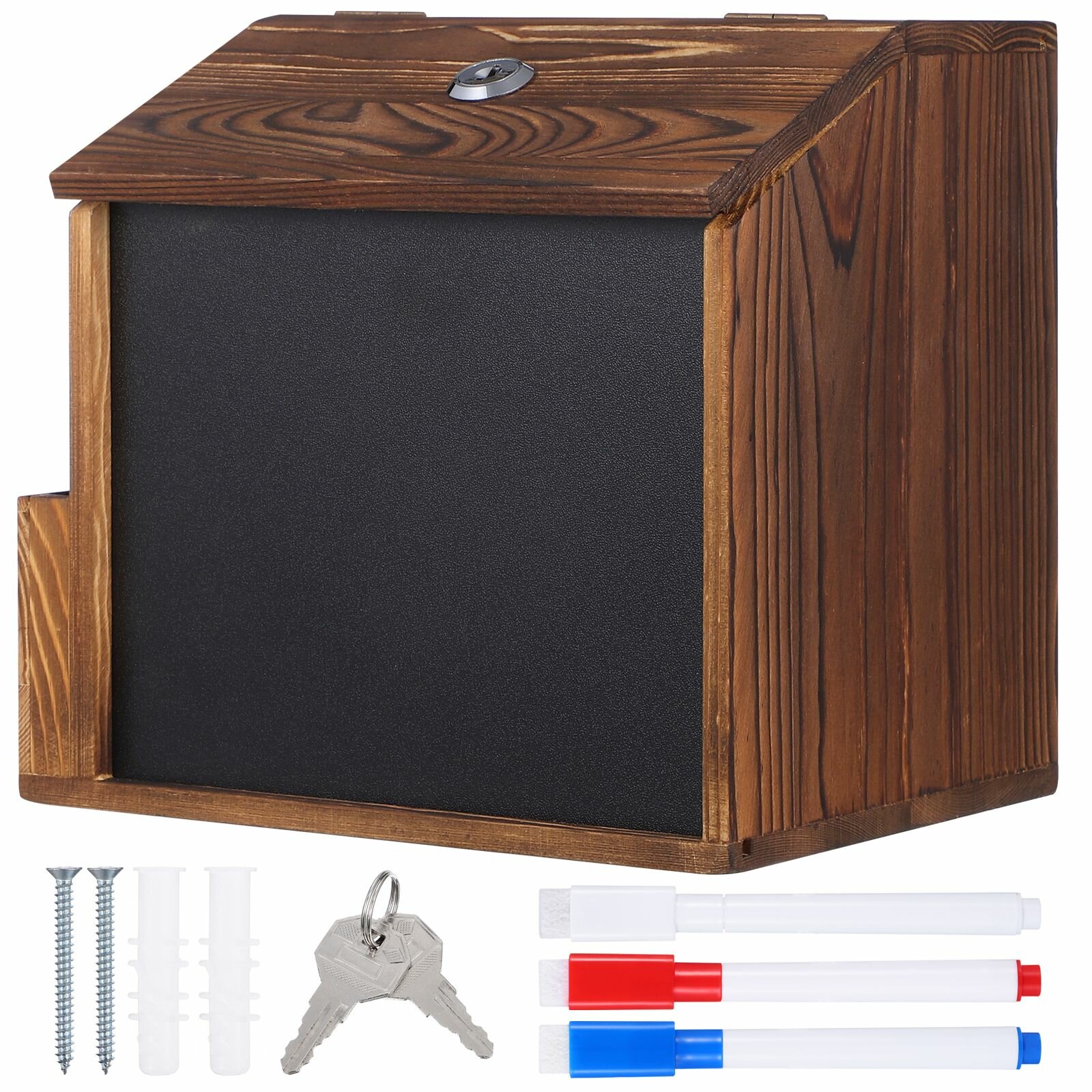 Почтовый ящик x 200.00 мм, коричневый