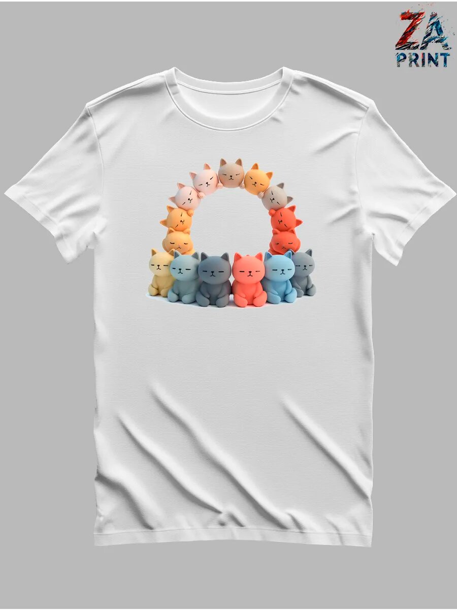 Футболка котики красивые