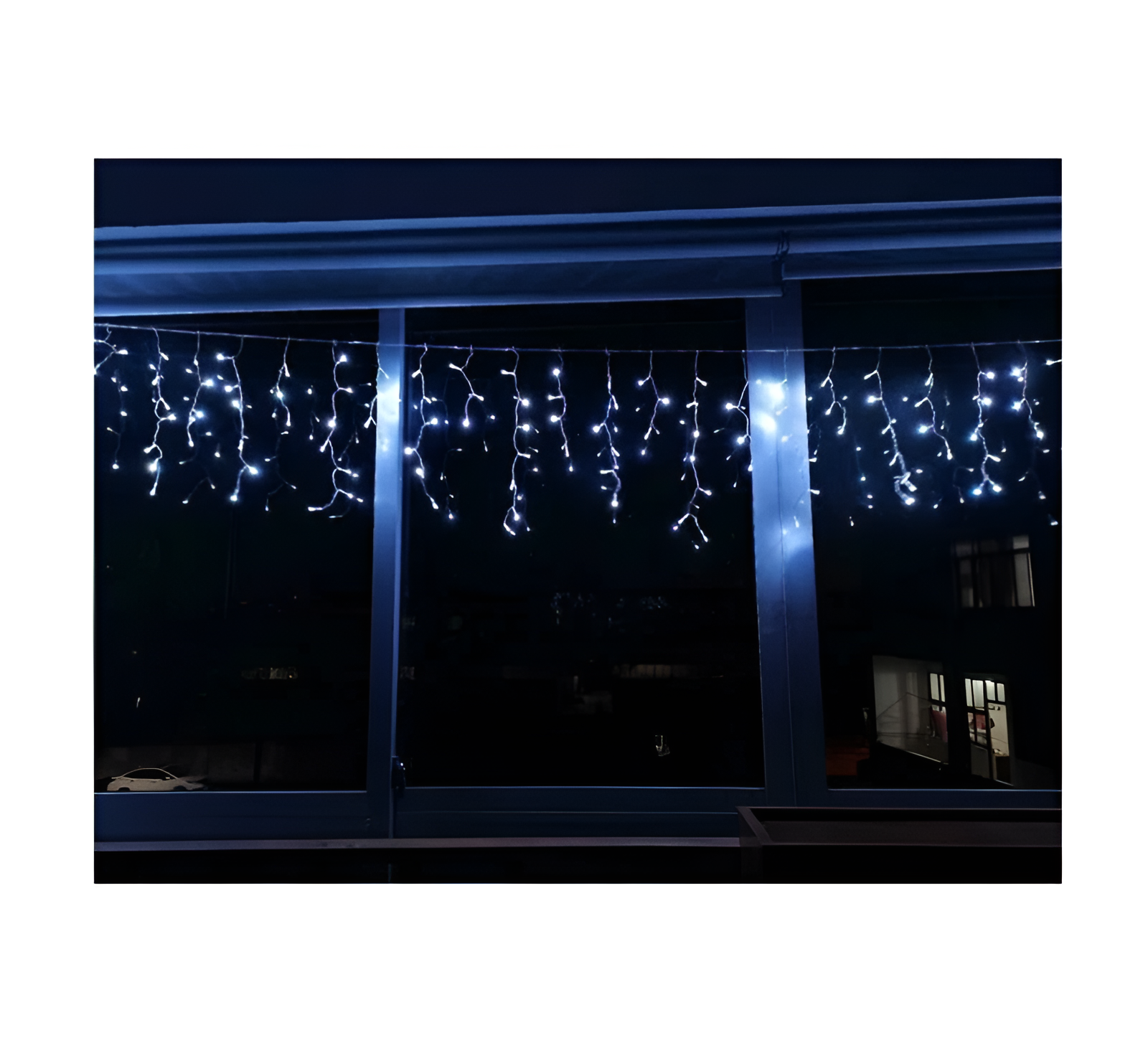 Гирлянда Занавес 200LED провод 3м IP20 теплый белый с контроллером