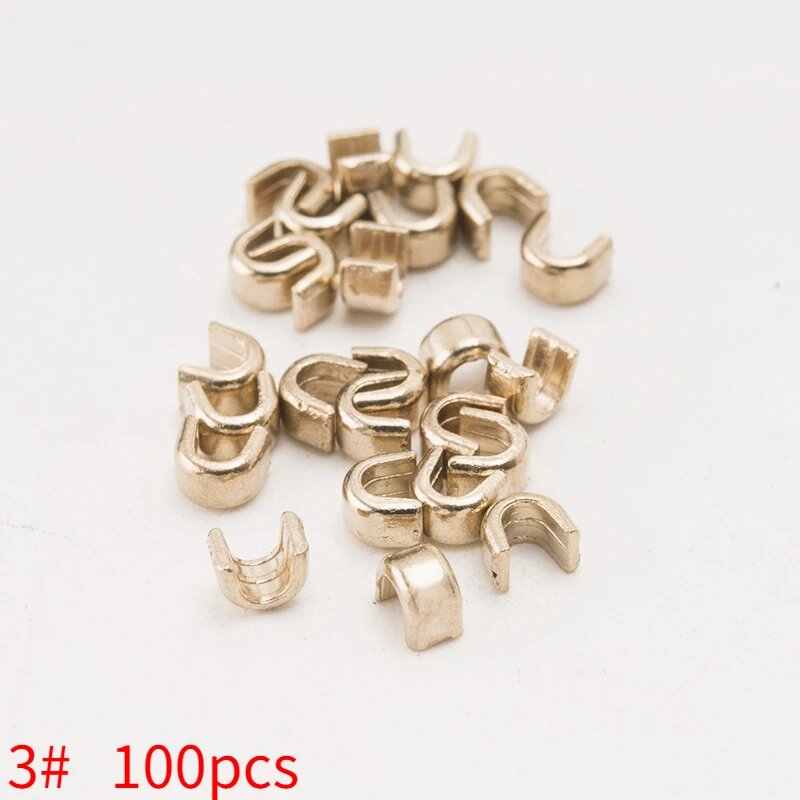 Застежки U-образные бежевые, 3code gold, 100 шт