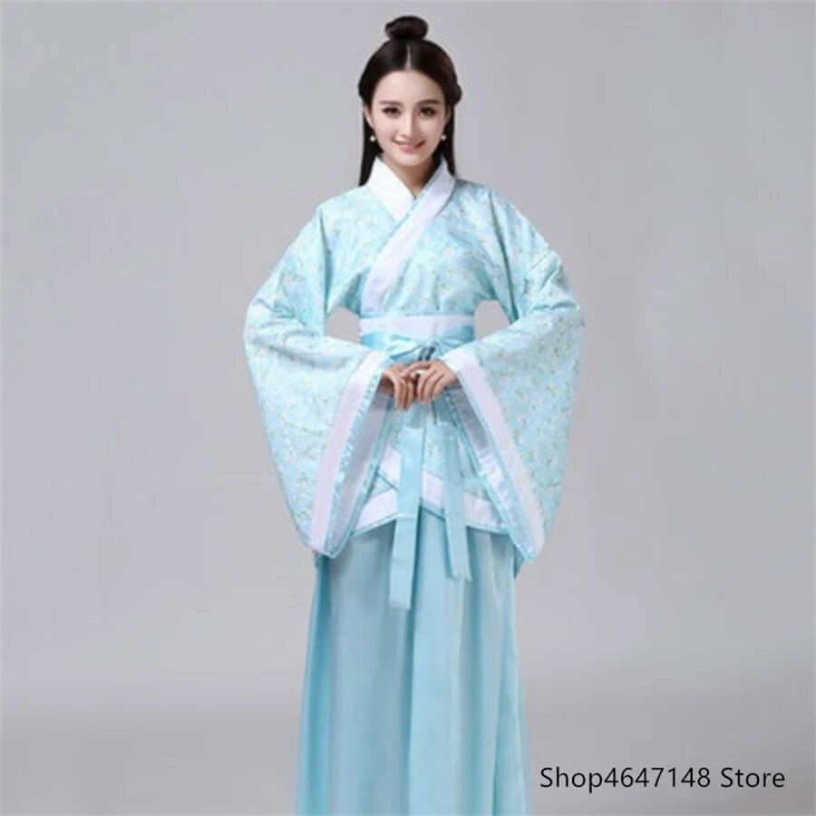 Женское платье Hanfu для сценических танцев S, as picture