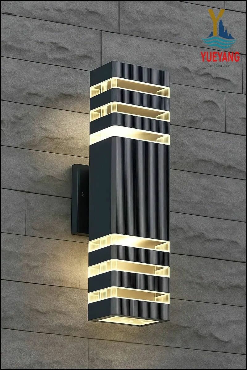 Светильник фасадный уличный корпус алюминий настенный с лампами в комплекте