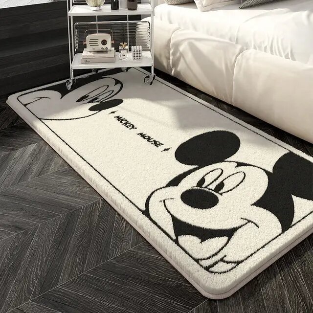 Ковер с Микки Маусом Диснея, имитация кашемира, коврик для дома, гостиной, спальни, впитывающий, устойчивый к грязи коврик