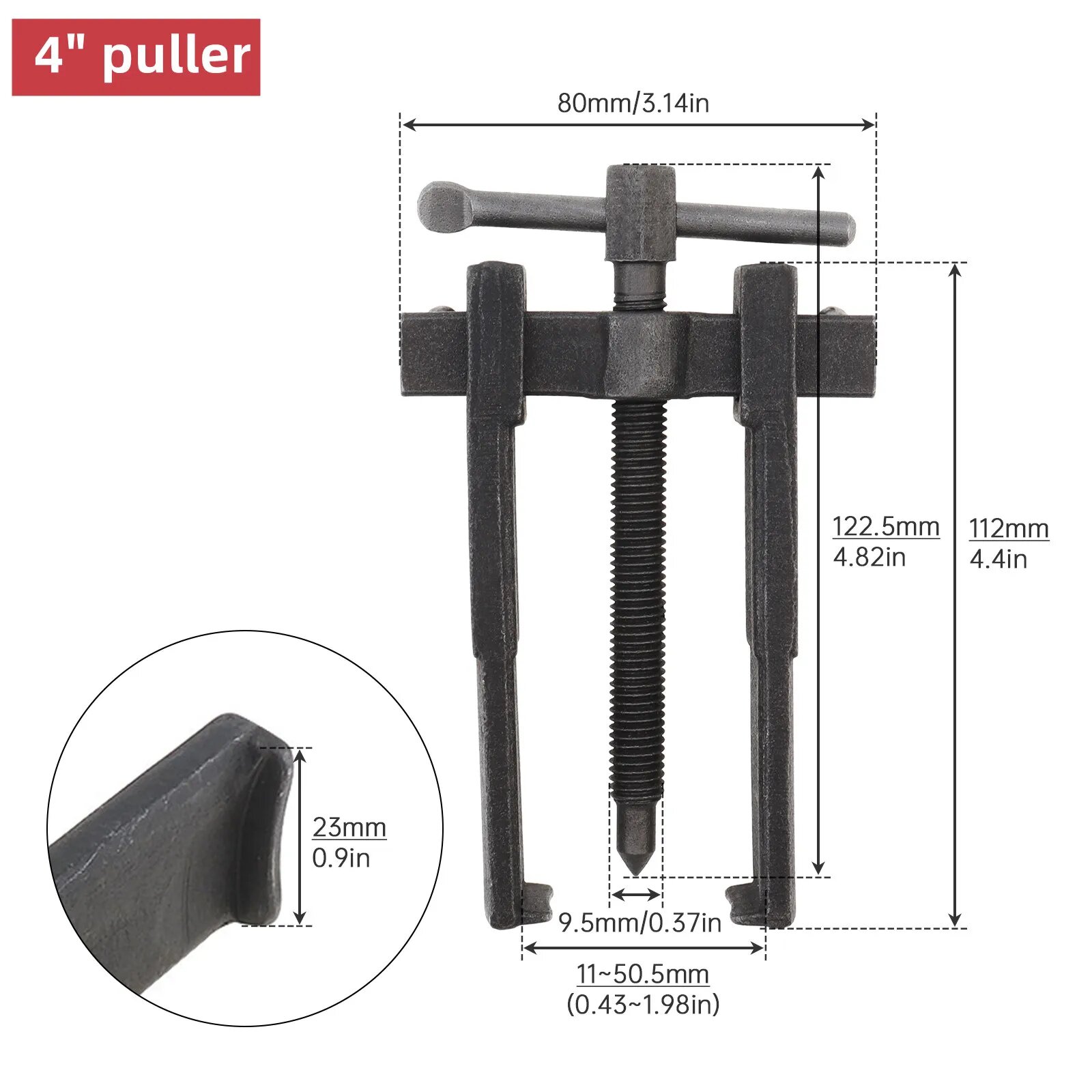 3/4/6/8/10 дюймов 2-кулачковый съемник, инструмент для снятия подшипников, регулируемый автомобильный съемник внутреннего внешнего подшипника, экстрактор, инструмент для авторемонта, 4 inch