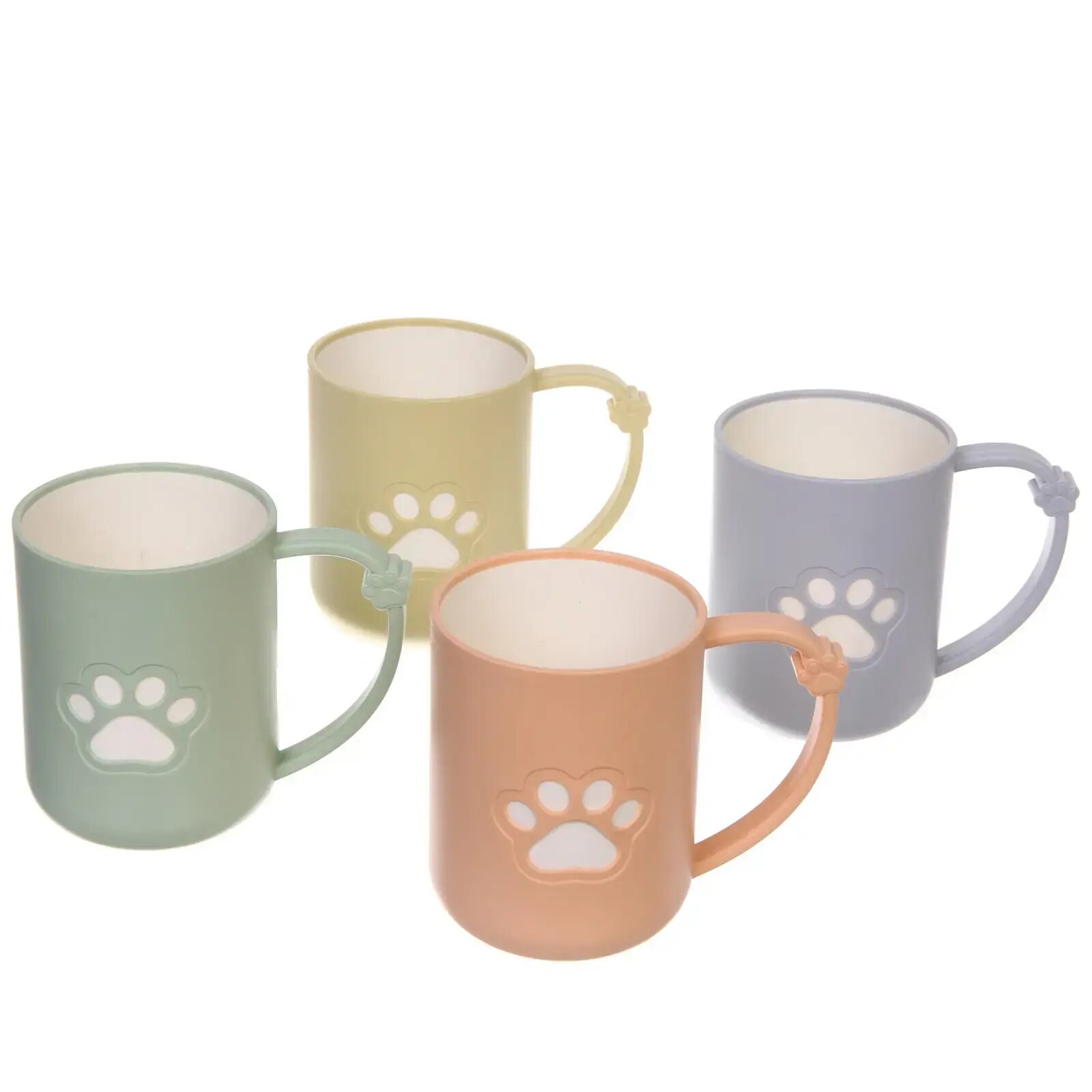 Кружка пластиковая 1шт. 500мл "Лапка", цвет микс, легкая и практичная