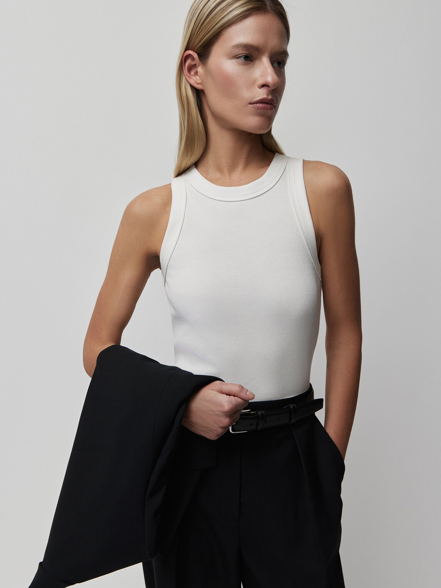 Майка в рубчик