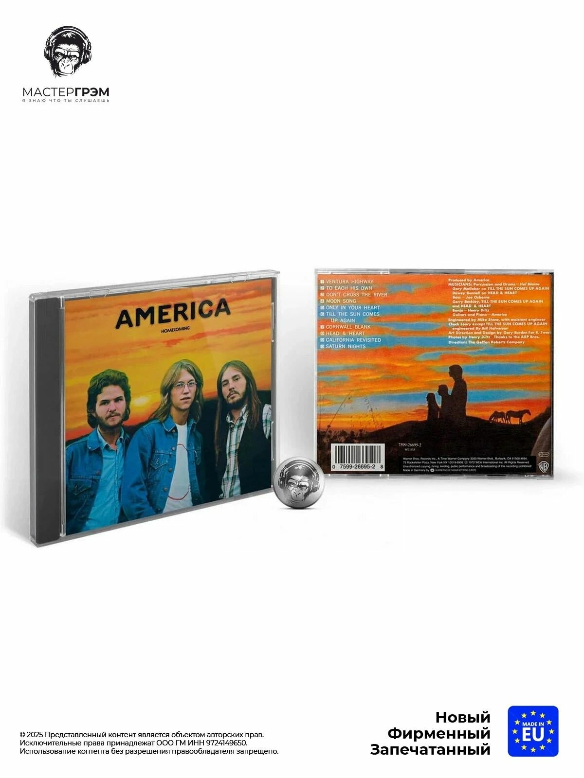 America - Homecoming (CD) Music On CD, 2024, Jewel, Музыкальный диск