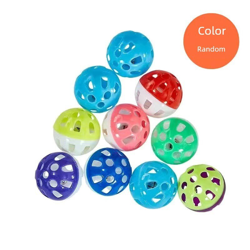 Двойной цвет кошачья игрушка колокольчики шарики комплект из 5 для игр и умственной стимуляции