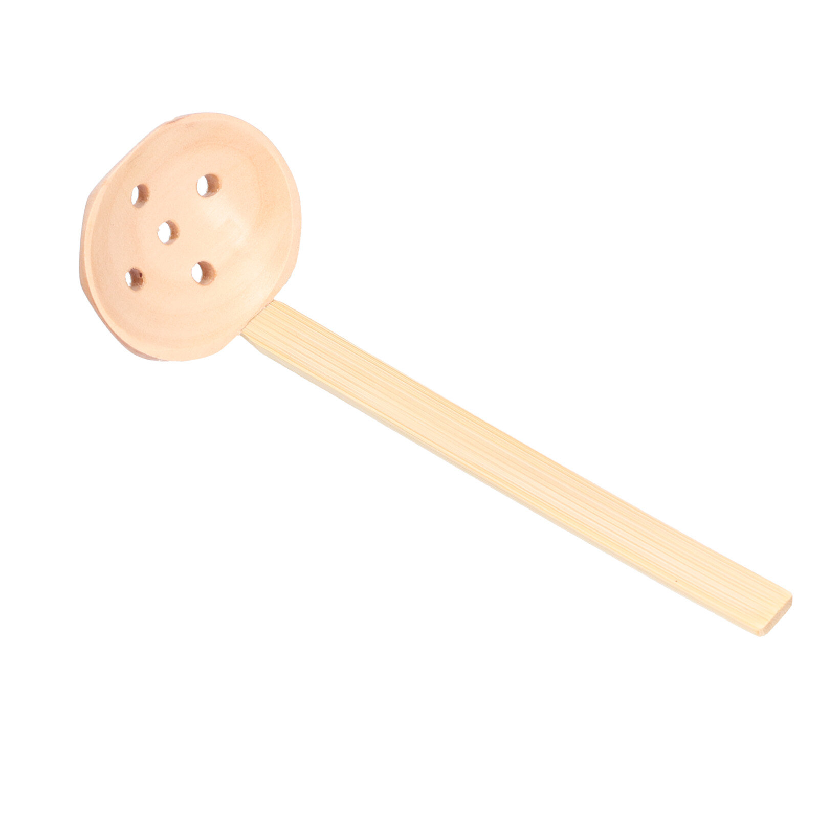 Wooden Utensils Hot Pot Soup Spoon Slotted with Long Handle for Household CookingColander