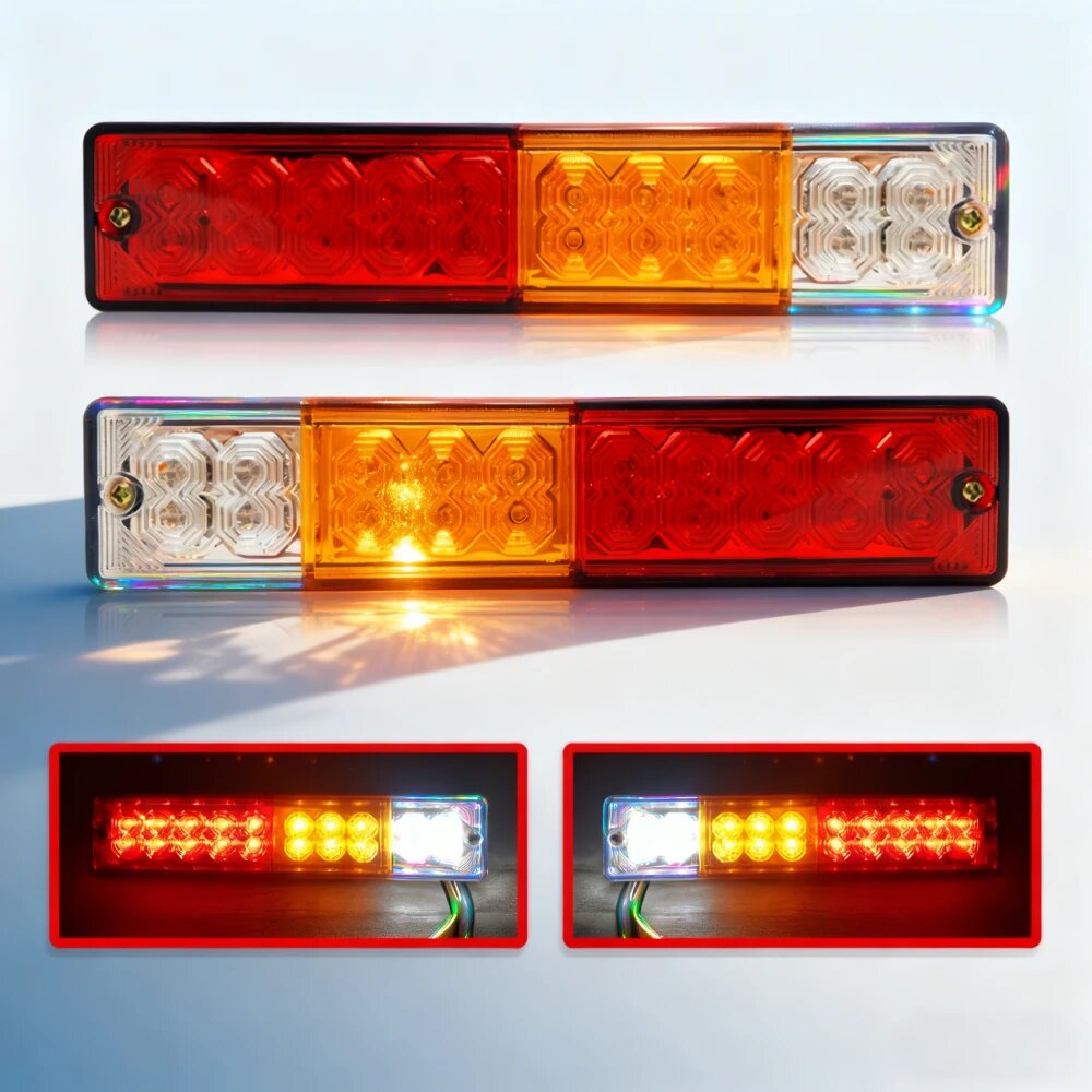 2 шт. задние фонари для прицепа 12 В 24 В светодиодные задние фонари для погрузчика, вилочного погрузчика, задние фонари для трактора 12V