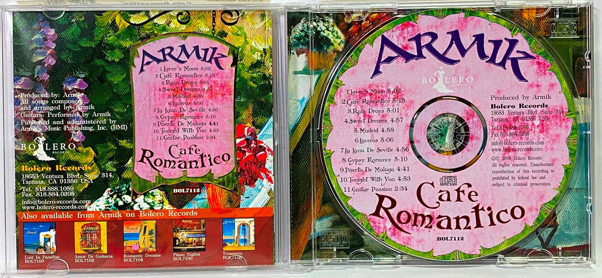 Компакт-диск (CD). Armik. Cafe Romantico — фото 1