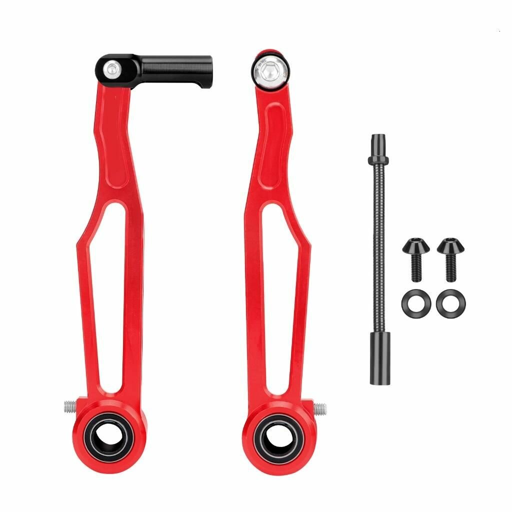 Складной велосипедный V-образный тормозной суппорт с длинным/коротким рычагом, - Длинный красный