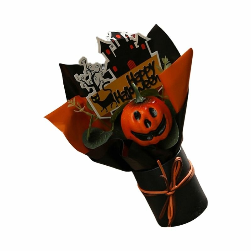 1 букет для украшения букета на Хэллоуин-черная надпись