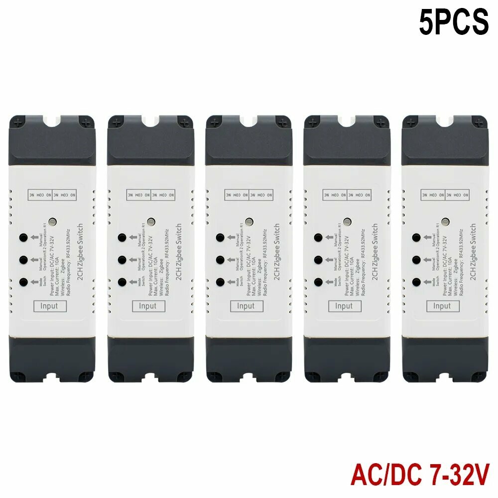 Умный выключатель Zigbee 2-канальным релейным модулем для управления воротами/гаражом