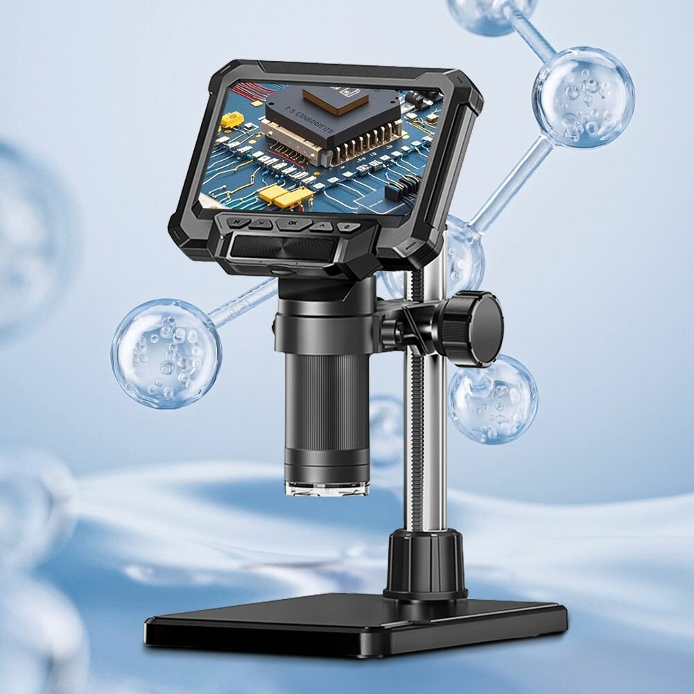 4,3-дюймовый цифровой микроскоп 1080P монетный микроскоп П вид паяльный микроскоп