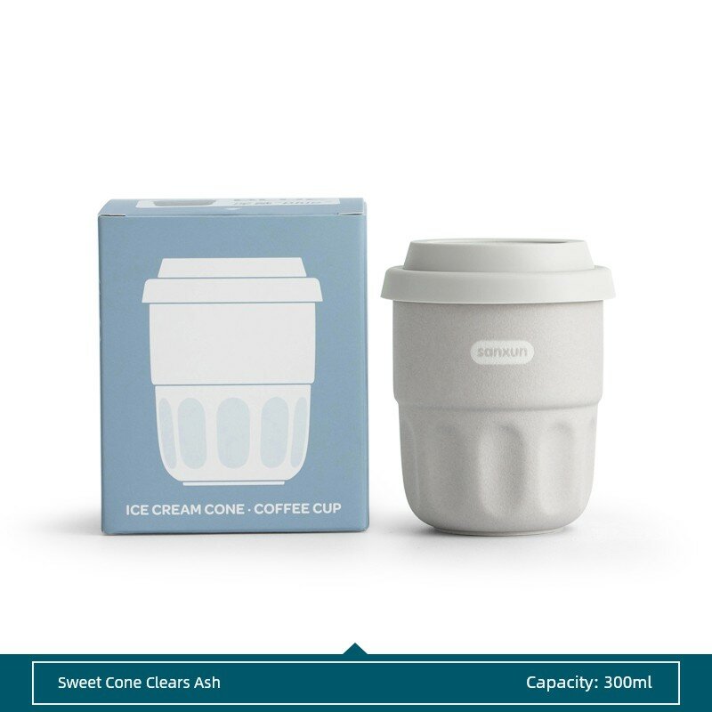 Керамическая кружка-конус для кофе, 30-летняя традиция, с крышкой, унисекс, для пар, высококачественная. Sweet cone cup