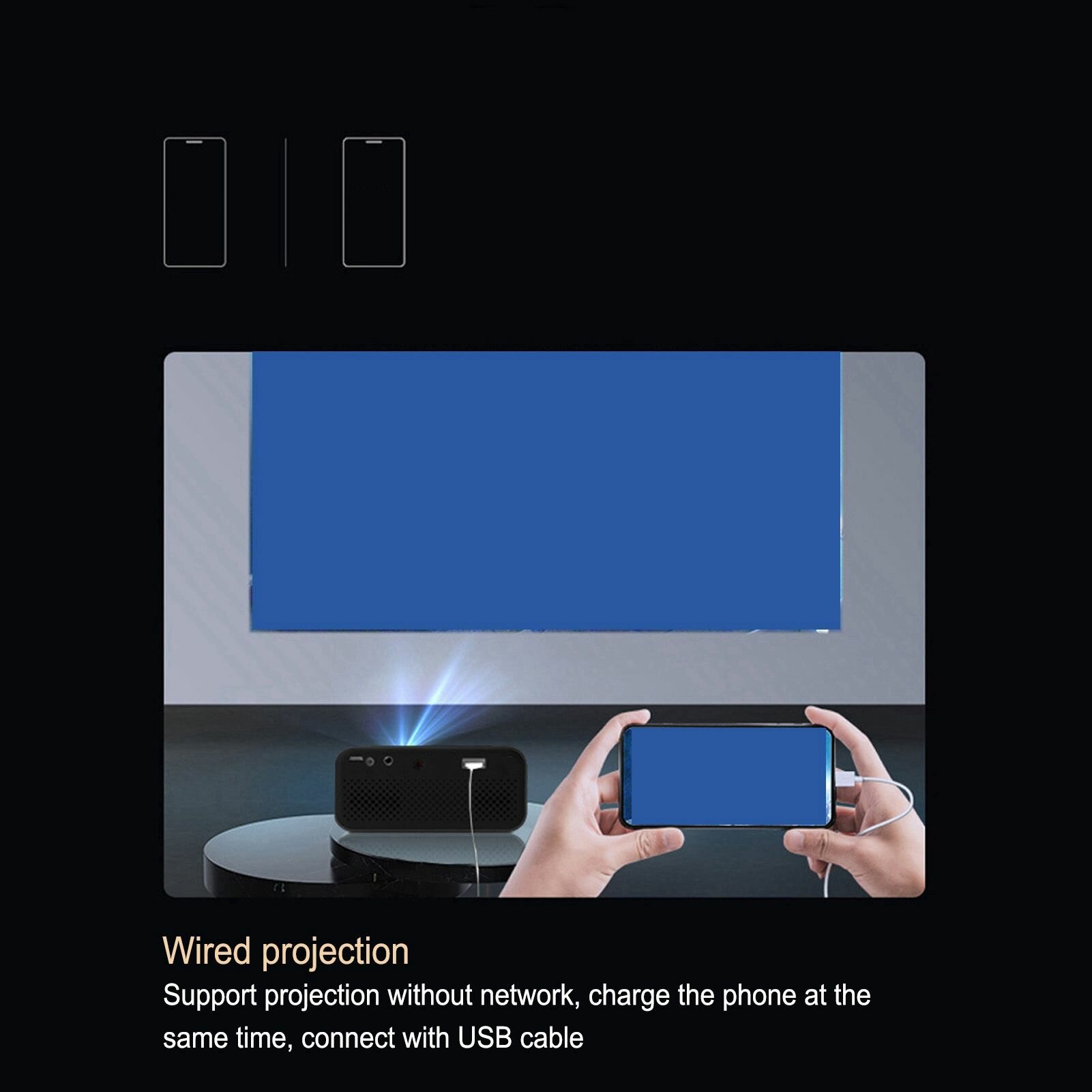 Мини-проектор, черный, 1920x1080, пульт дистанционного управления, встроенный динамик, портативный проектор с питанием от USB для семейного офиса, 100 240 В, вилка европейского стандарта