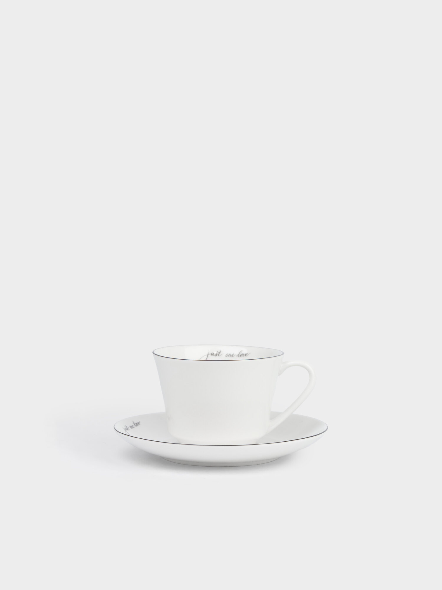 Пара чайная, 1 перс, 2 пр, 250 мл, фарфор N, белая, Just one love, Lovely story, Kuchenland