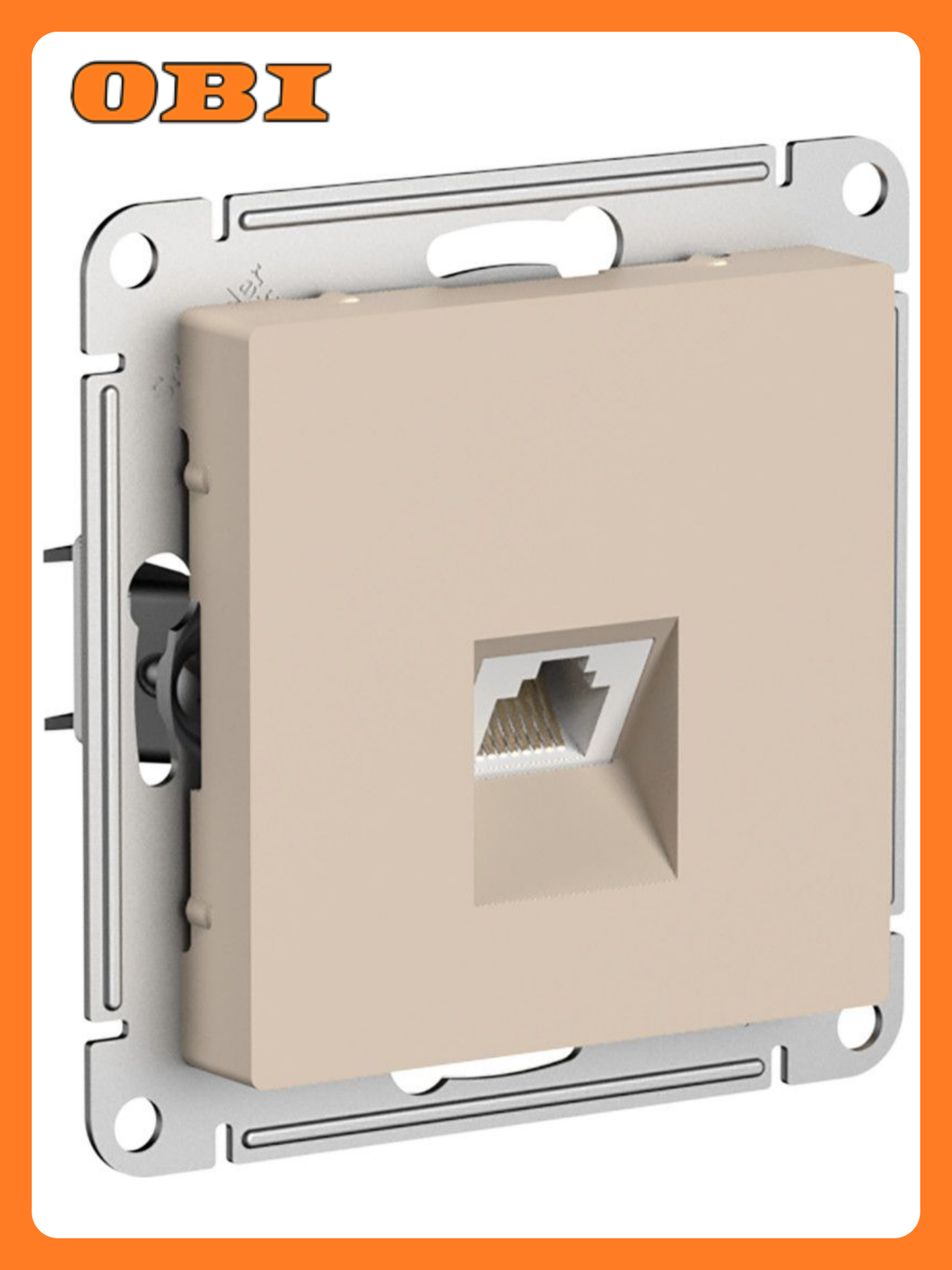 Розетка RJ-45 1 пост Systeme Electric Atlas Design песочный 1712780