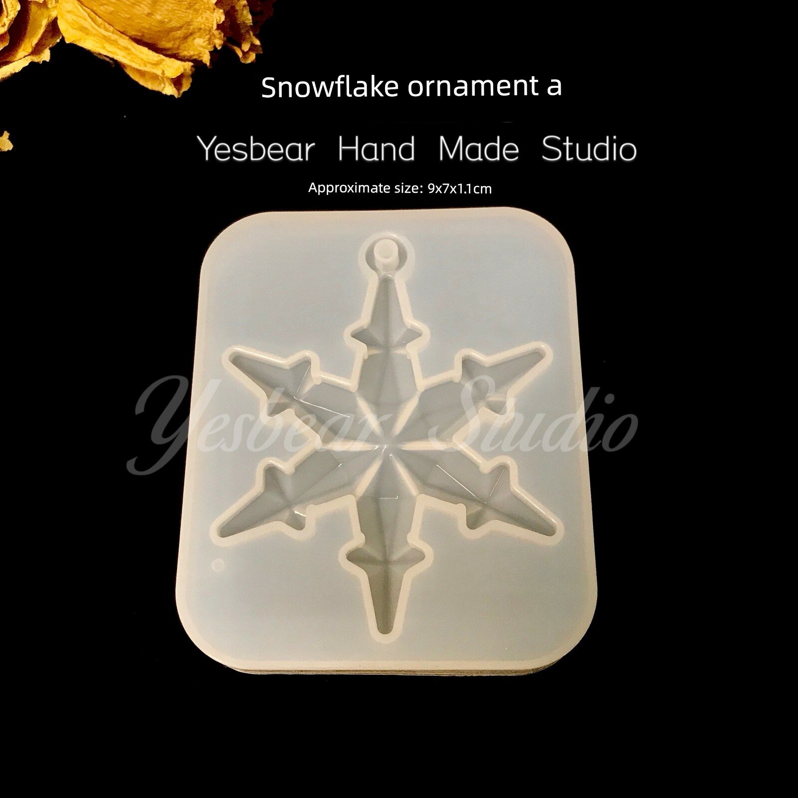 Коллекция форм для снежинок Yesbear Big Bear, ручная работа, с отверстием для подвешивания, 3-в-1, 4-в-1, для