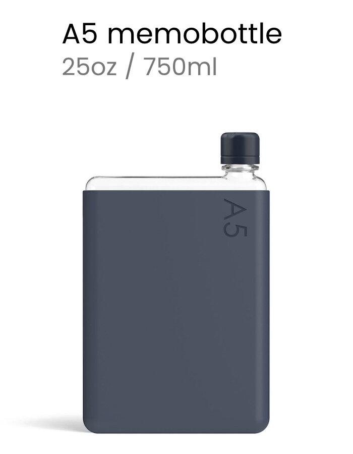 Бестселлер Memobottle A5 в синем силиконовом чехле