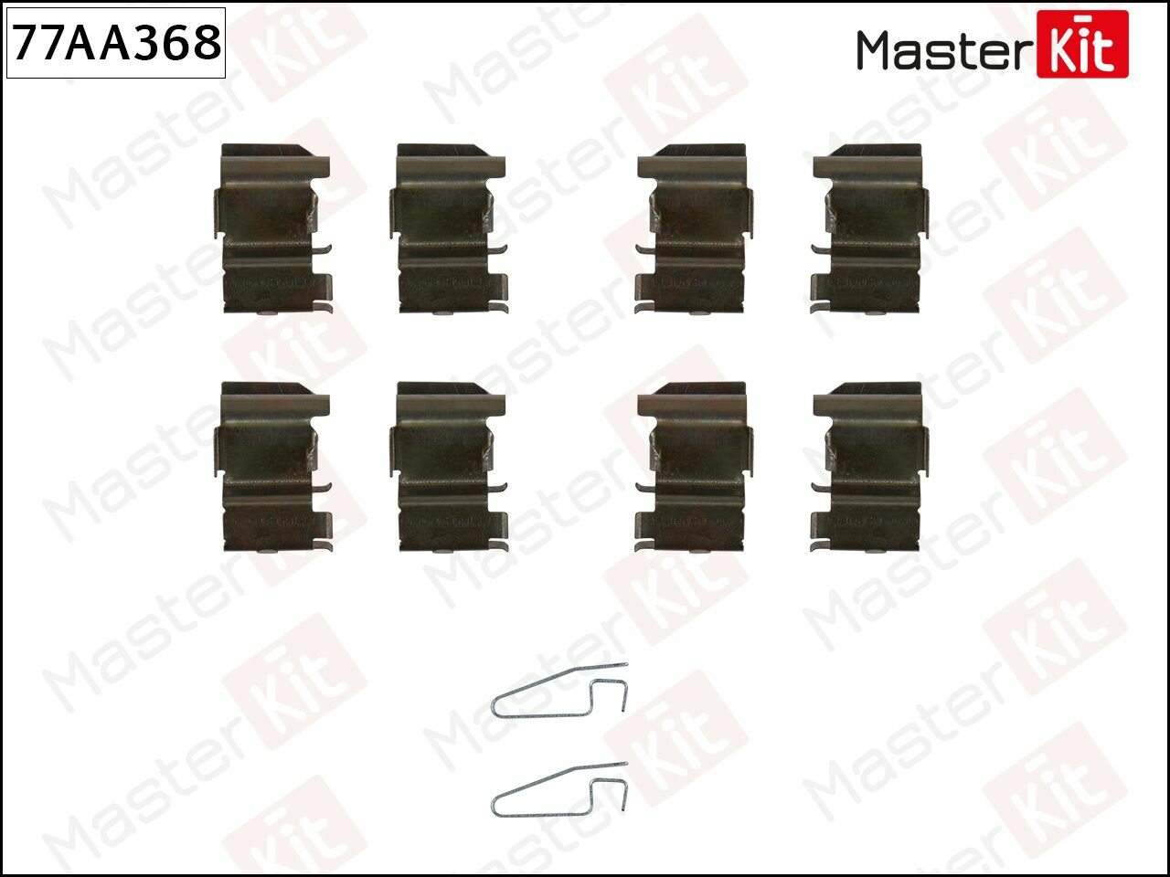 Комплект установочный тормозных колодок Mazda CX-7ERCX-9TB 06- MasterKit 77AA368