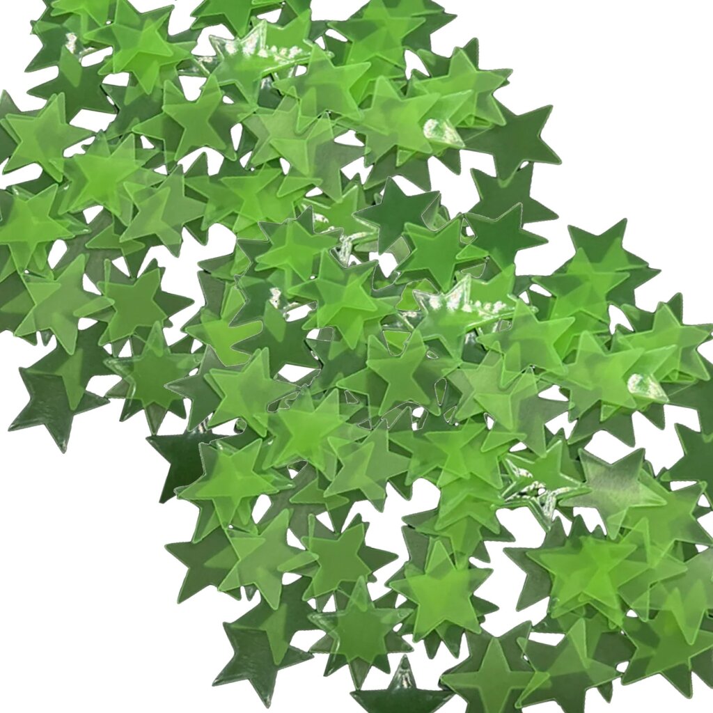 100шт Светящаяся в темноте флуоресцентная звезда, яркая 3D пластиковая наклейка на стену для детей, украшение потолка детской спальни размером 3 см