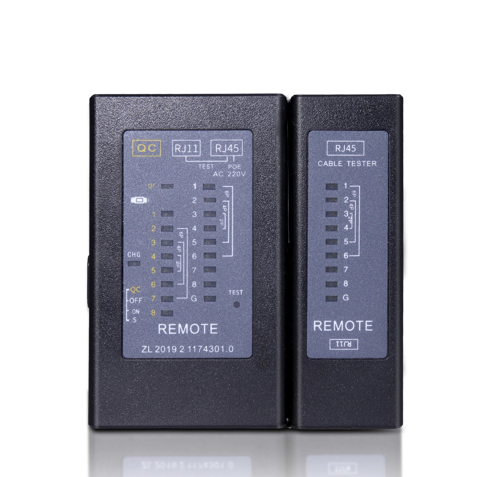 Тестер перезаряжаемого сетевого кабеля, обнаружение одностороннего порта RJ45 для Ethernet-кабеля RJ45 RJ11, инструмент для ремонта сети Cat6/6a/5/5e/7