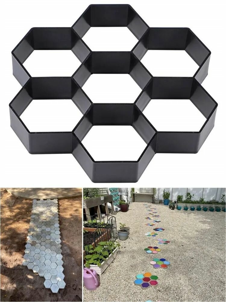 1 ШТ Многоразовая цементная форма для тротуарной плитки для газона, террасы, двора, сада