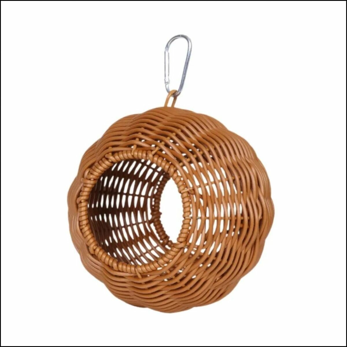 Плетеное подвесное гнездо-гамак для птиц, дышащее, для мелких попугаев и амадин, аксессуар для клетки