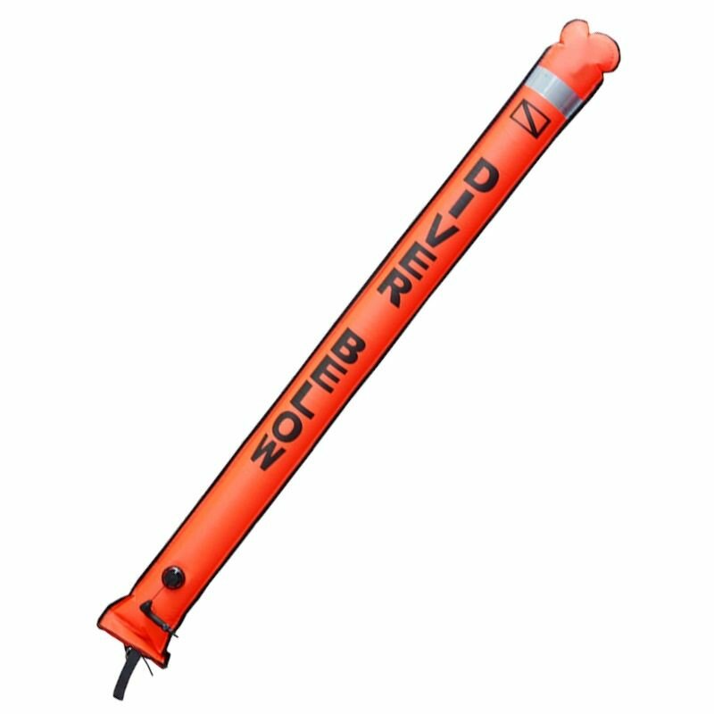 Буй маркерный сигнальный 180х15см с клапаном, штуцером оранж