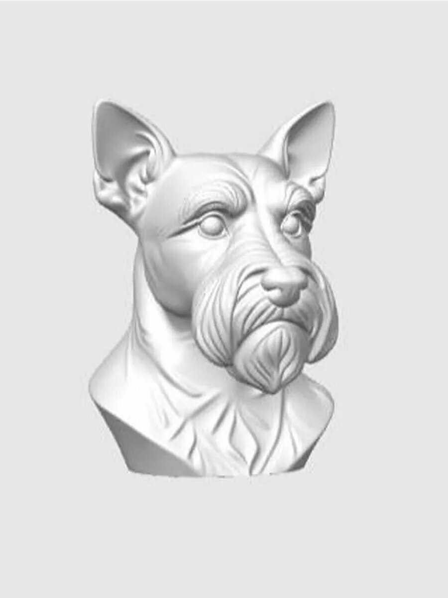 Статуэтка собаки-миниатюрный шнауцер (10см, белый)