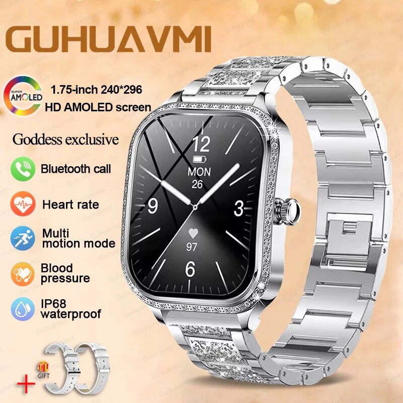 Умные часы GUHUAVMI Diamond Silver 2A AMOLED