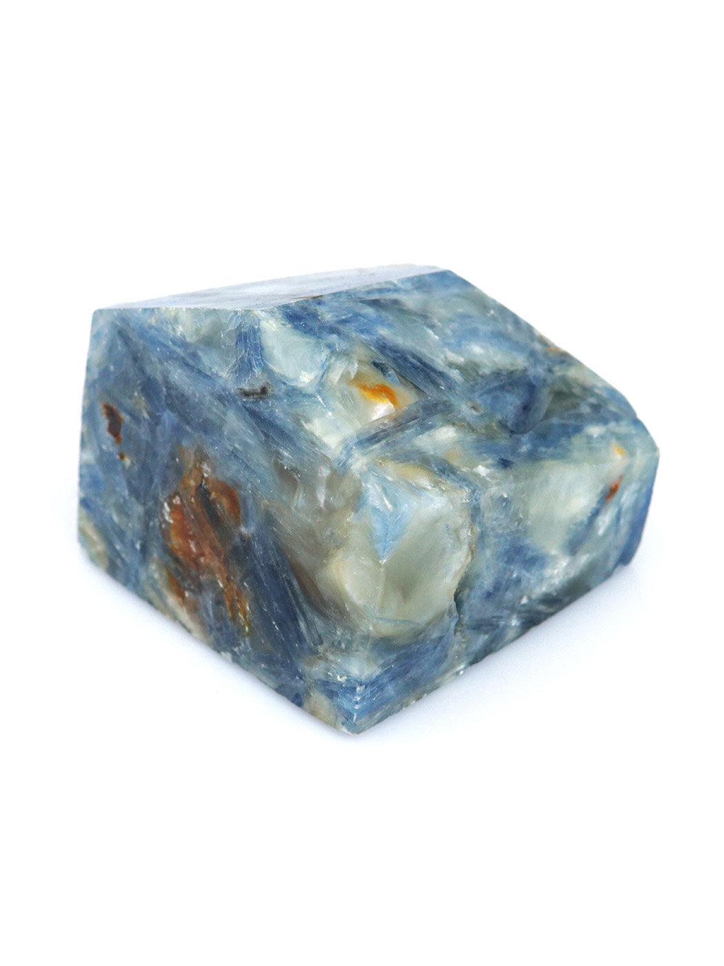 Кианит геометрической формы, натуральный камень/минерал (70-80 г, 3,8-4,8 см)