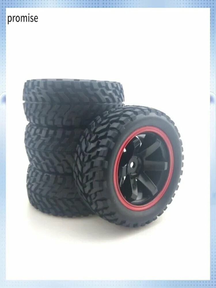Для раллийных автомобилей в масштабе 1:10 75 мм резиновые шины и колесные диски совместим с 94123 RC 1/10 на дорожном автомобиле