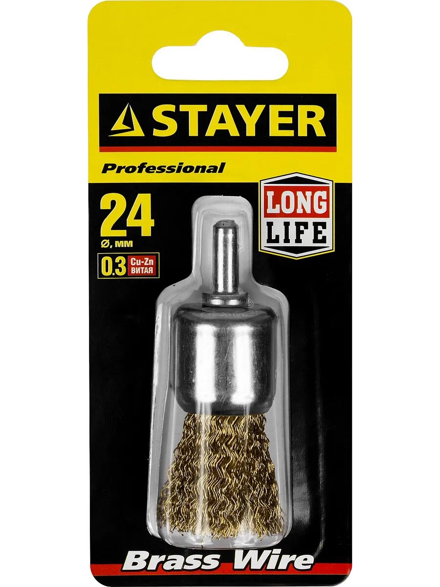 STAYER 24 мм, витая стальная латунированная проволока 0