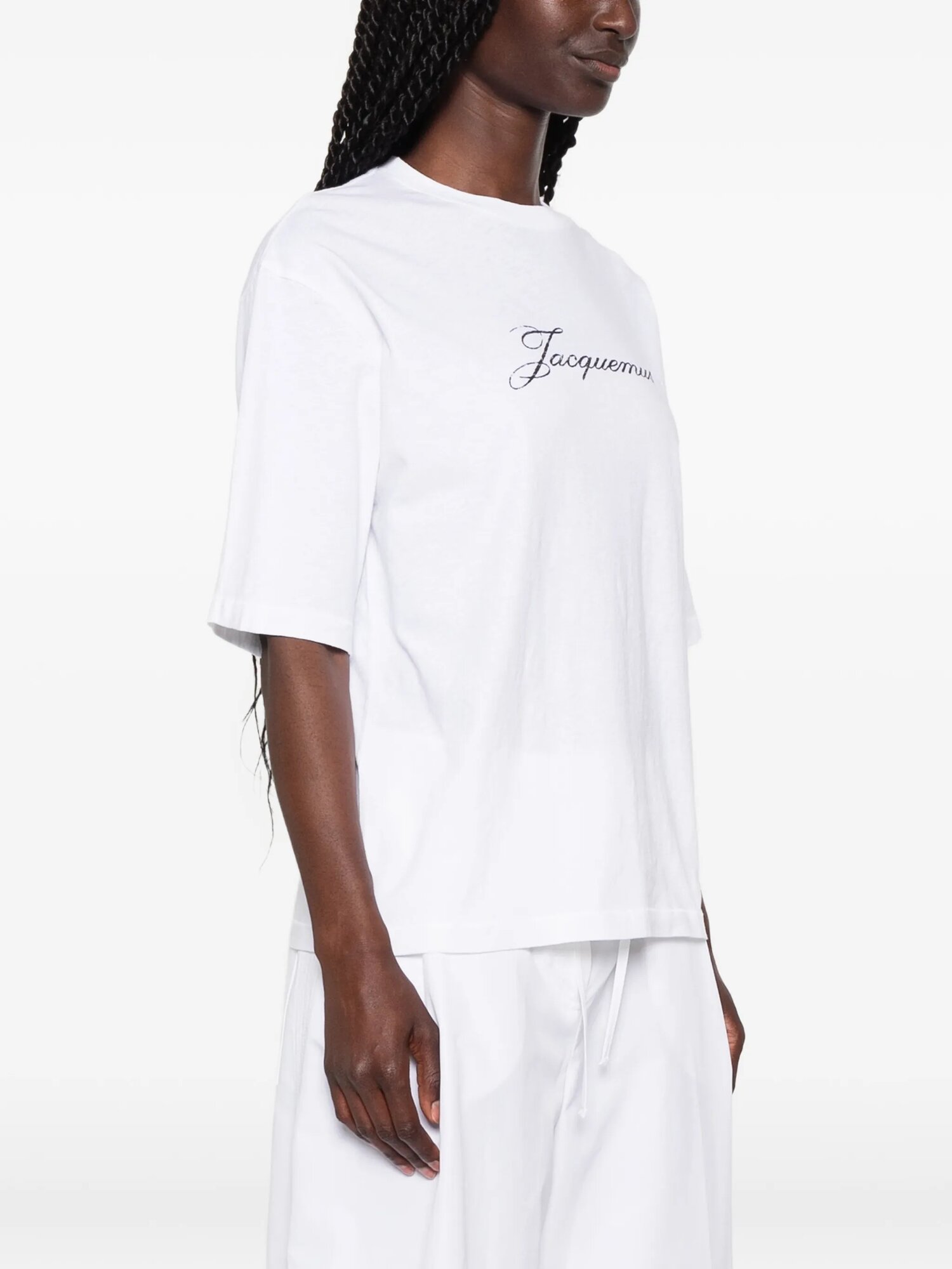 Футболка Jacquemus The Jacquemus, размер 34 EU, бежевый/белый — фото 1