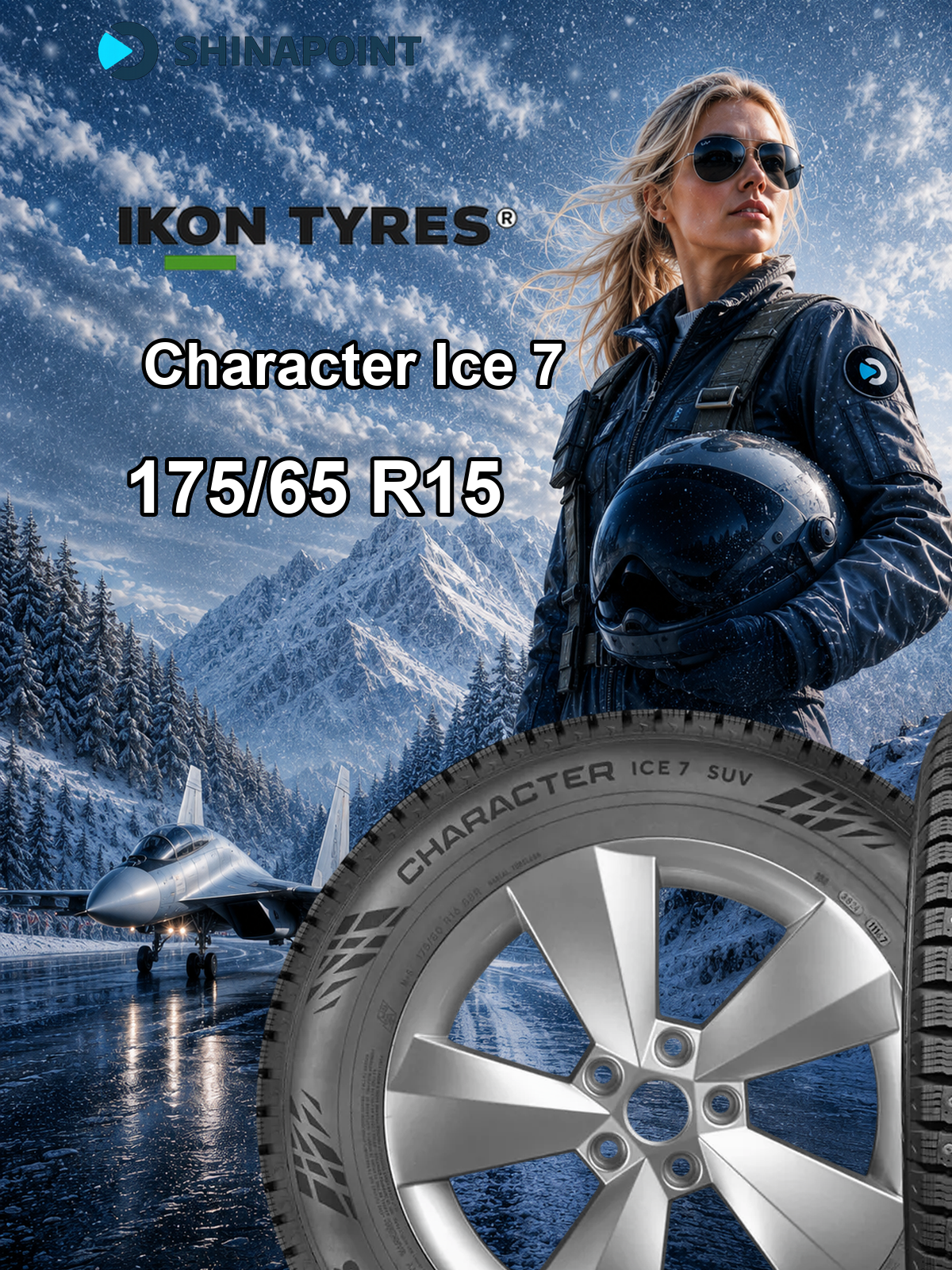 Шины зимние R15 175 65 88 T автомобильная зимняя резина IKON TYRES модель Character Ice 7