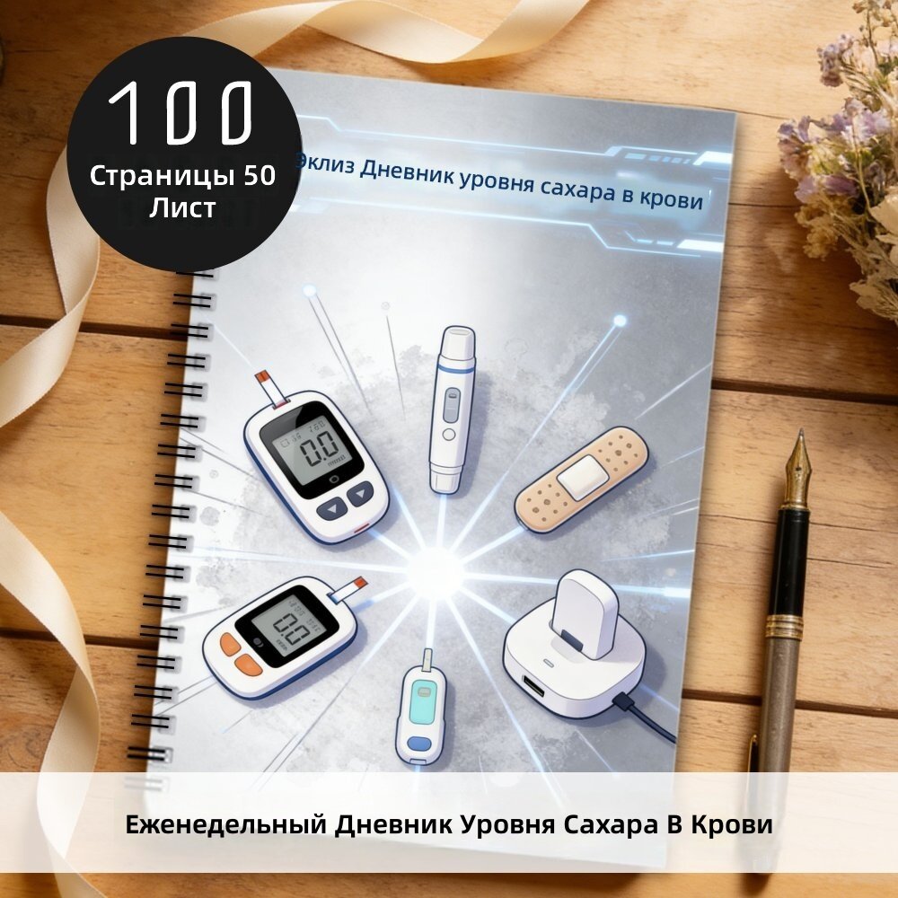 1 шт. Еженедельный дневник уровня сахара и давления с спиральным переплетом, компактный трекер диабета для женщин, записная книжка здоровья, подарок для диабетиков