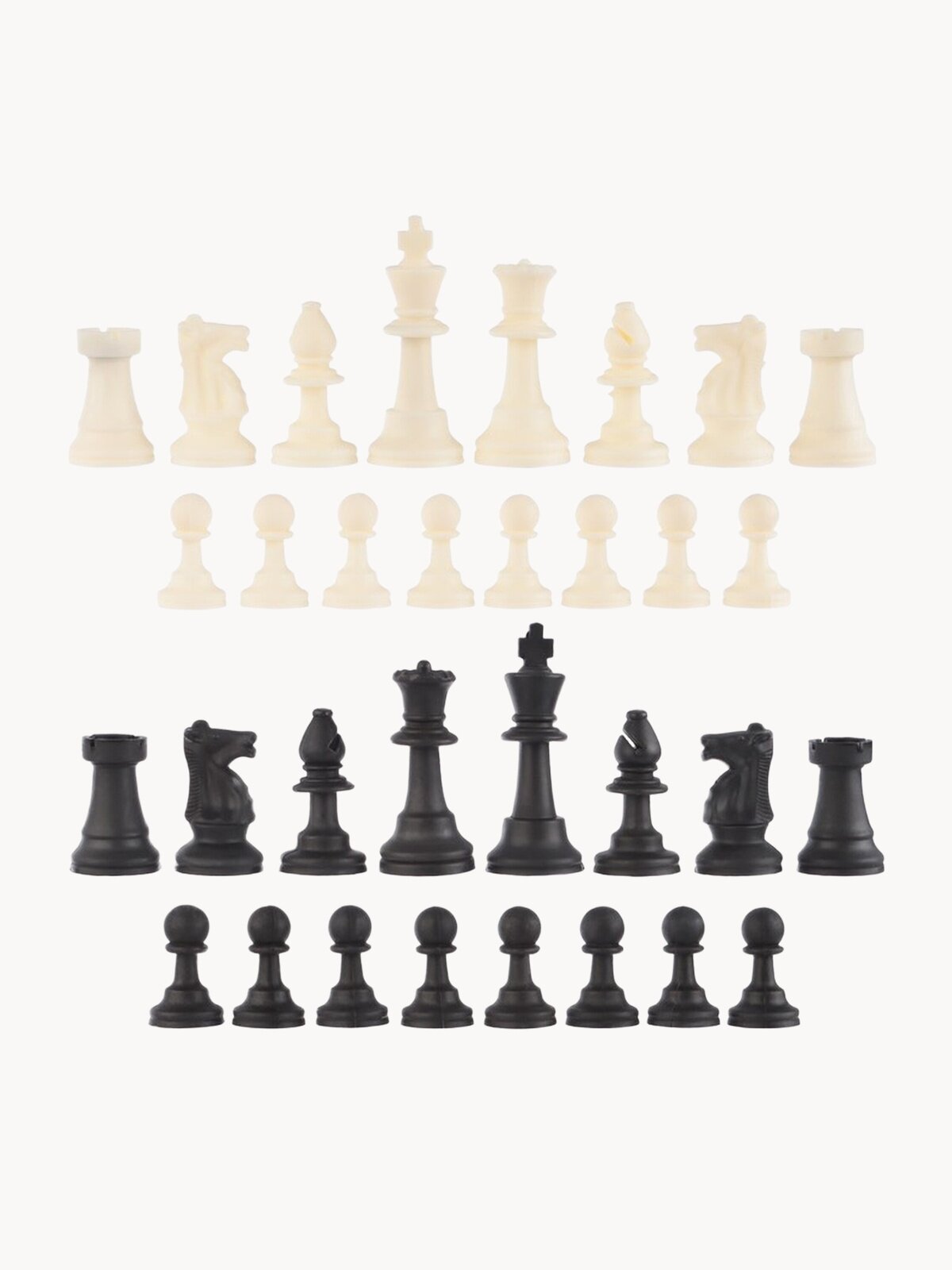 Шахматные фигуры ЛАС играс «Классические», складные, пластик, белые/черные