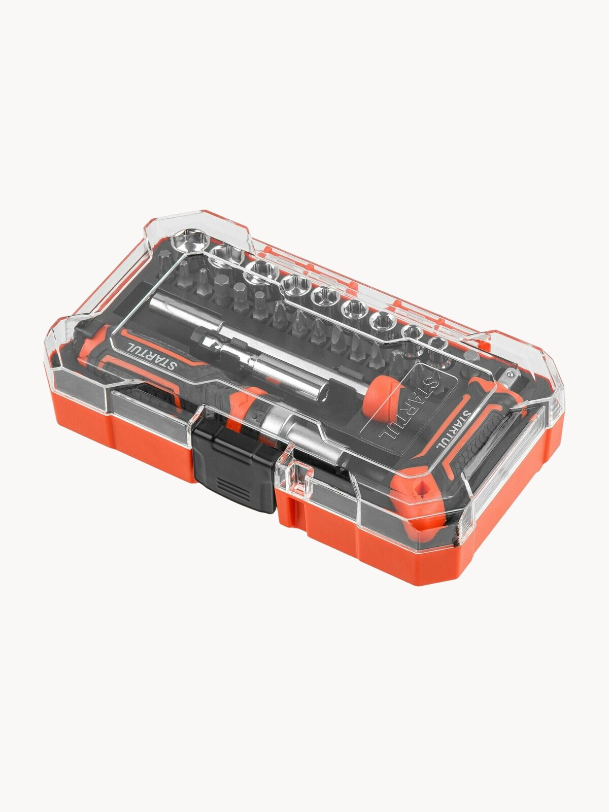 Реверсивная отвертка с набором головок бит STARTUL Profi 28 предметов (ST3095-28)