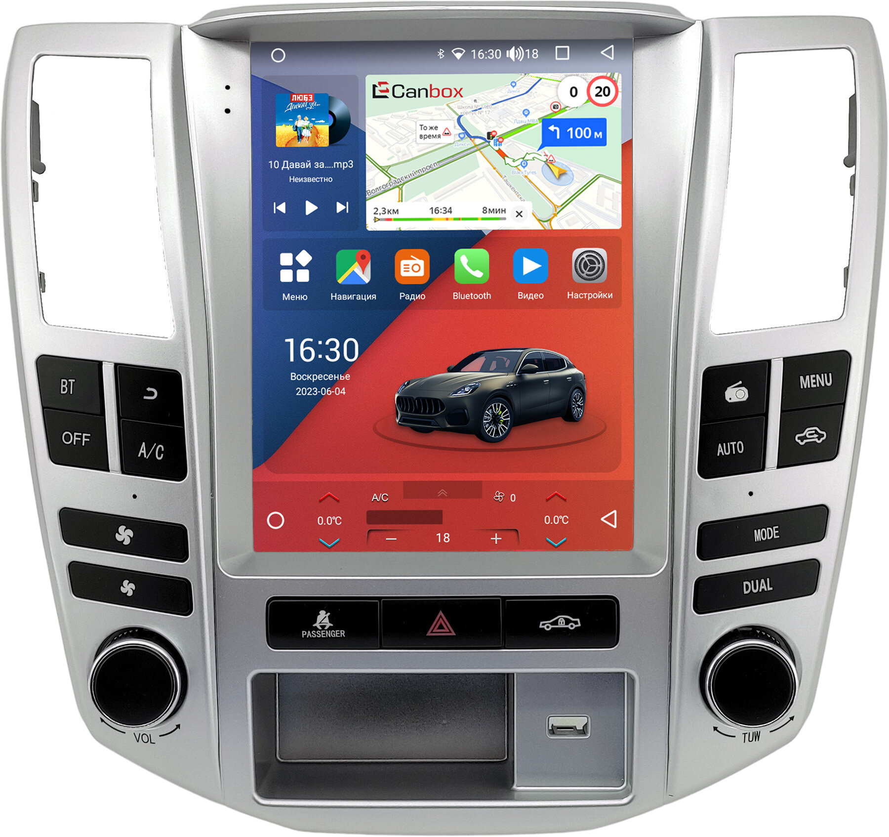 Штатная магнитола Lexus RX 300, RX 330, RX 350, RX 400h 2003-2009 (LZ) Canbox H-Line (Tesla) 9.7" 6/128 5627-1312-152 Android 10 (4G-SIM, DSP, QLed)