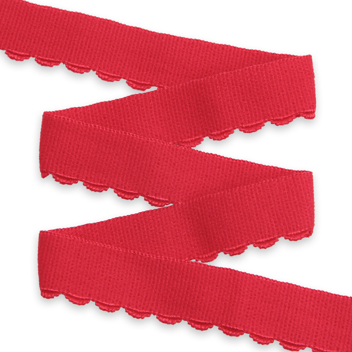 Резинка отделочная (становая) 5,5гр/м, эластичность 120%, 15мм*50м (красный)