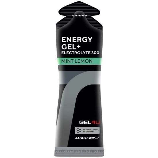 Гель энергетический GEL4U углеводный с электролитами, Лимон и Мята